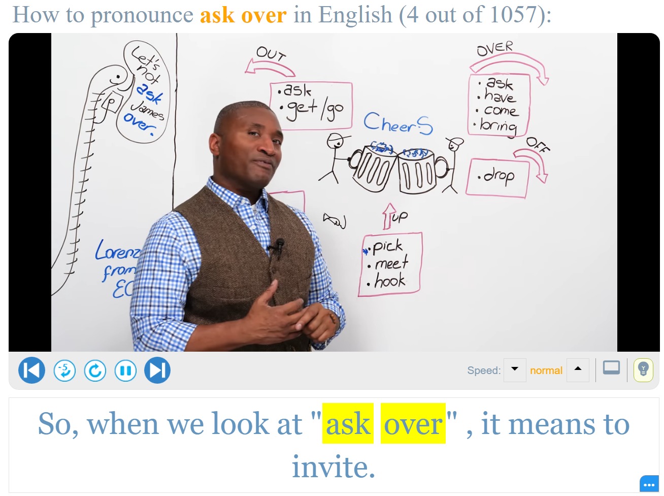 ask over - English Navi